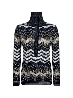 Missoni Zig Zag Motif Polo Shirt - Multicolor