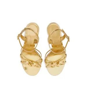 FERRAGAMO Patent Leather Sandals - Gold