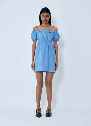 Miu Miu Plaid-pattern Mini Dress