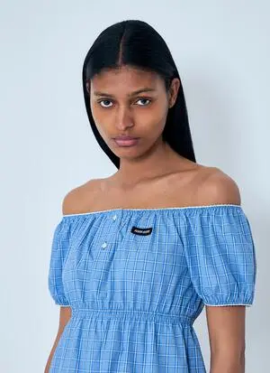 Miu Miu Plaid-pattern Mini Dress