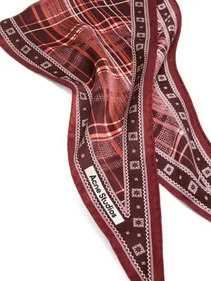 Acne Studios Checked Silk Headband