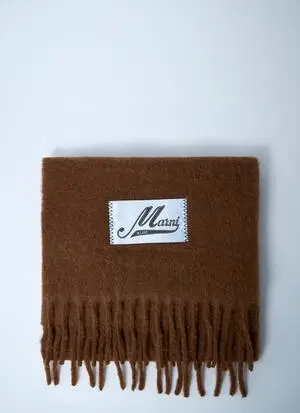 Marni Fringed Wool Scarf - Multicolor