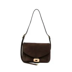Balenciaga Suede Shoulder Bag - Brown