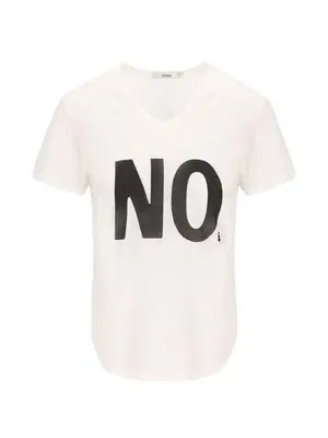Fendi No Print Cotton T-shirt - Multicolor