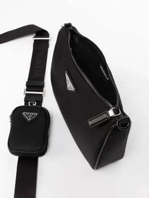 Prada Re-nylon And Saffiano Leather Shoulder Bag - Multicolor
