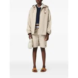 Miu Miu Panama Cotton Caban Jacket - Cream