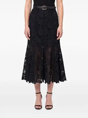 SELF-PORTRAIT Lace Midi Skirt - Multicolor