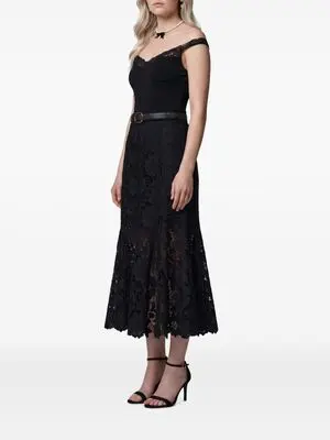 SELF-PORTRAIT Lace Midi Skirt