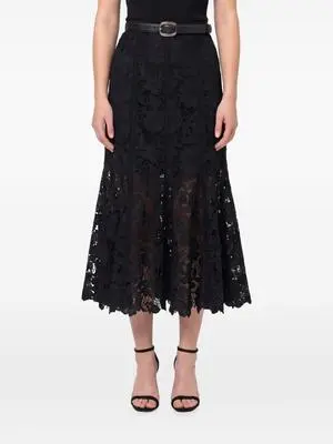 SELF-PORTRAIT Lace Midi Skirt - Multicolor