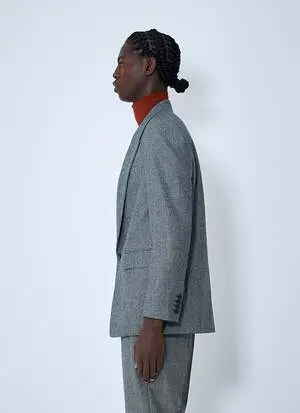 Saint Laurent Prince Of Wales Wool Blazer