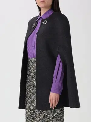 Gucci Wool And Silk Cape With Clamp Detail