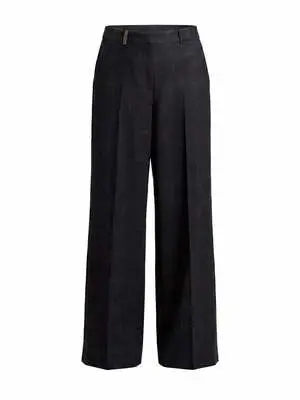 Peserico Wool Check Pants - Multicolor