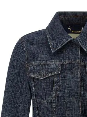 Fendi Ff Denim Bolero Jacket - Blue