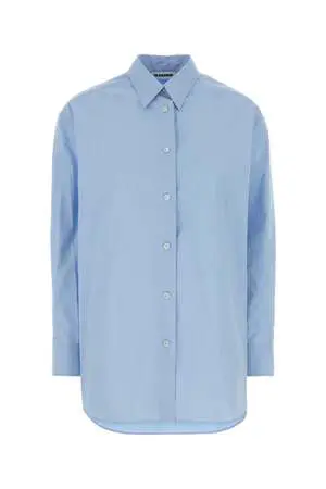 JIL SANDER Light- Poplin Oversize Shirt - Blue