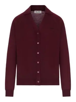 Miu Miu Cardigan In The Finest Wool Yarn - Multicolor