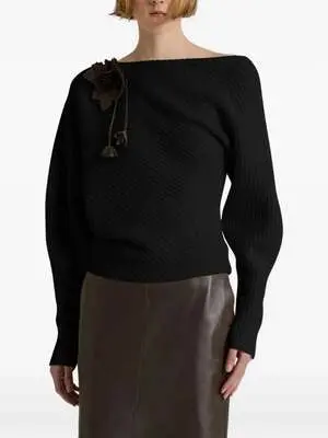 Alberta Ferretti Wide Boat-neck Sweater - Multicolor