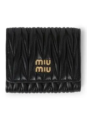 Miu Miu Small Wallet In Nappa Matelasse - Multicolor