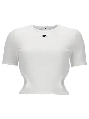 COURREGES Cotton T-shirt - White