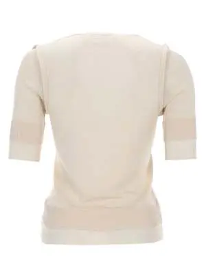 LEMAIRE Trompe L'oeil Viscose And Silk Top - Cream