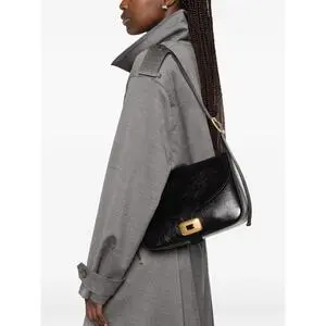 Balenciaga Calf Leather Shoulder Bag - Black