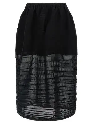 Issey Miyake Moving Knit' Skirt - Black