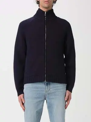 Gucci Wool Blend Zip Up Cardigan - Blue
