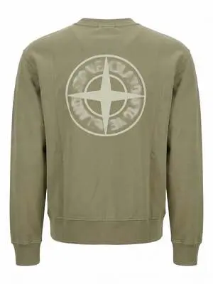 Stone Island Organic Cotton Fleece Sweatshirt - Multicolor