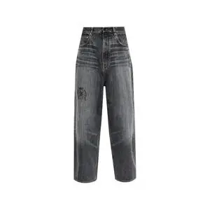 Balenciaga Wide-leg Denim Jeans - Gray