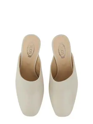 TOD'S Leather Sandal - White