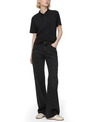 MAISON MARGIELA Polo In Cupro - Black