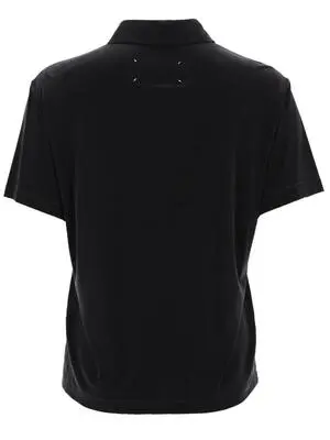 MAISON MARGIELA Polo In Cupro - Black