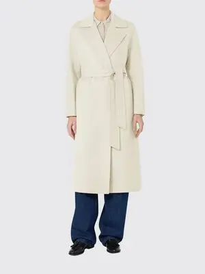 Max Mara Wool, Silk And Cashmere Coat - White