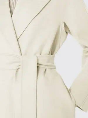 Max Mara Wool, Silk And Cashmere Coat - White
