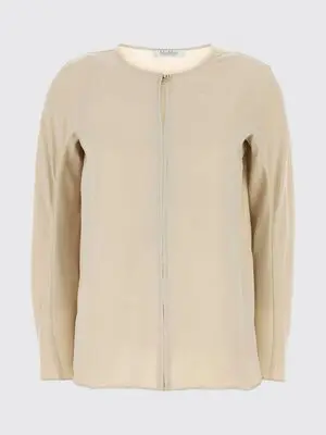 Max Mara Silk Blend Long Sleeve Top - Cream