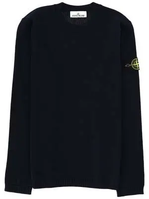 Stone Island Jersey With Logo - Blue