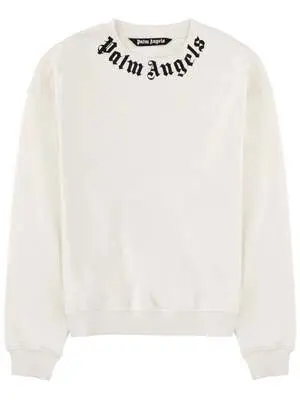 Palm Angels Felpa Con Logo - White