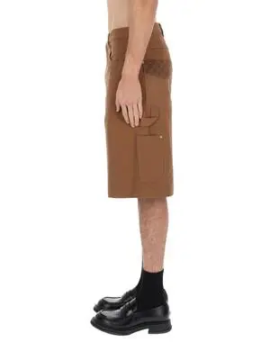 Gucci Cotton Shorts With Monogram Details - Cream