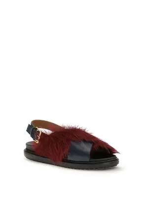 Marni Fur-lined Fussbett Sandals