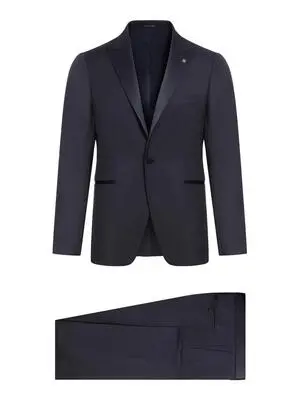 Tagliatore Tailored Single-breasted Wool Suit - Blue