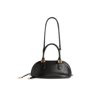 Balenciaga Calf Leather Bolero Tote Bag - Black