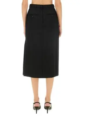 Dolce & Gabbana Virgin Wool Longuette Skirt
