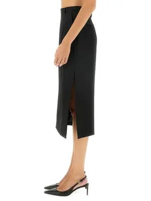 Dolce & Gabbana Virgin Wool Longuette Skirt