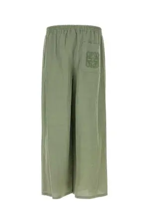 Loewe Viscose Blend Wide-leg Pant - Green