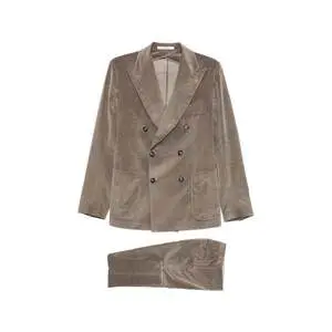 Tagliatore Suits Double Breasted Suits - Brown