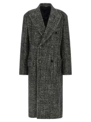 Dolce & Gabbana Bouclé Wool Coat - Multicolor
