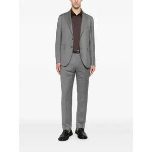 Tagliatore Grey Suits Single Breasted Suits