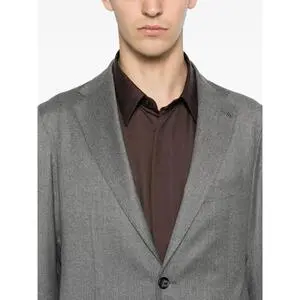 Tagliatore Grey Suits Single Breasted Suits