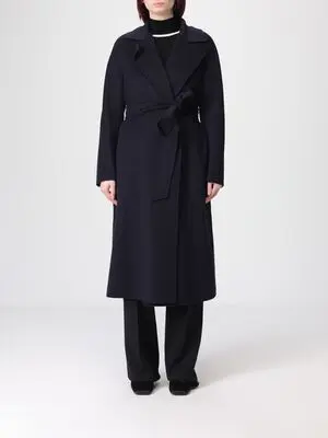 Max Mara Wool, Silk And Cashmere Coat Blue