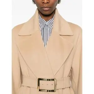 Sportmax Neutrals Coats Double Breasted & Peacoats