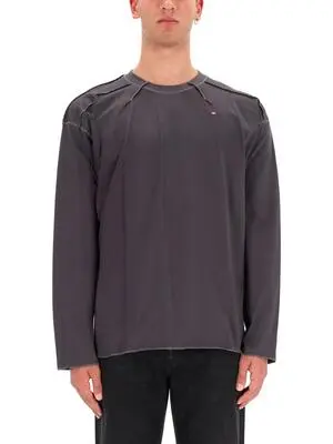 DIESEL® Diesel Men Cotton T-Shirt Gray